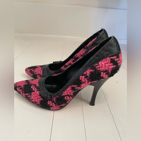 C Label | Shoes | Houndstooth Tweed Heels | Poshmark